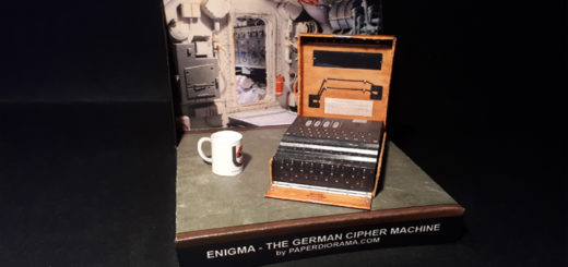 Enigma German cipher machine - Paper model 1/8 scale - Paperdiorama ...